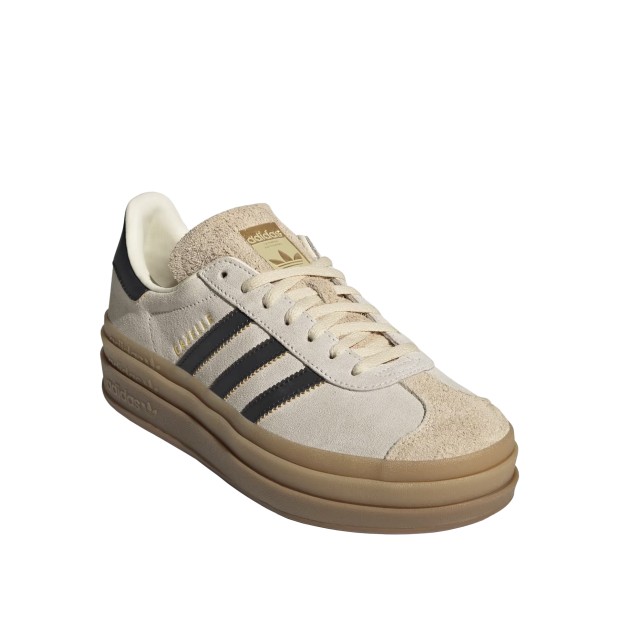 adidas Originals Gazelle Bold W Cream White / Core Black / Sand Strata ...